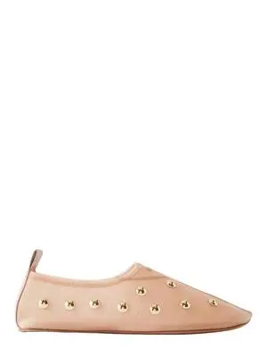 Chloé Rita Studded Mesh Flats - Pink