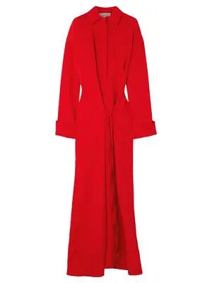 Sportmax Knotted Maxi Shirt Dress - Red
