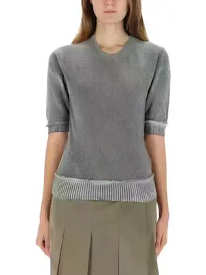 Our Legacy Ribbed-details T-shirt - Grey
