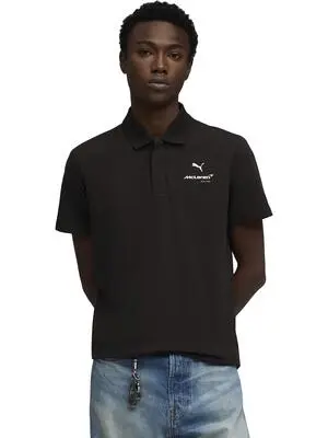 PUMA Mclaren Racing Logo Polo Shirt - Black