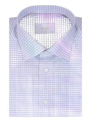 Eton Checked-pattern Shirt - Blue