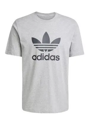 Adidas Adicolor Trefoil Tee Shirt - Medium Grey Heather Black