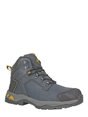 HOSS BOOT COMPANY Chiller Composite Toe Waterproof Work Boot - Dark Grey With Yellow Accents