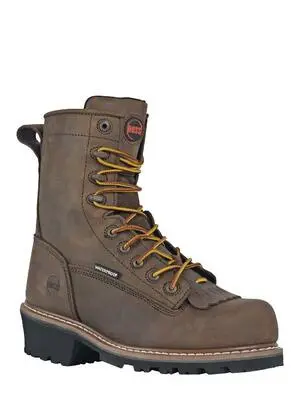 HOSS BOOT COMPANY Cross Cut Kiltie Logger Work Boot - Brown