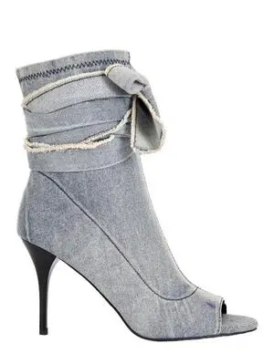 AZALEA WANG Karter Stiletto Booties - Denim