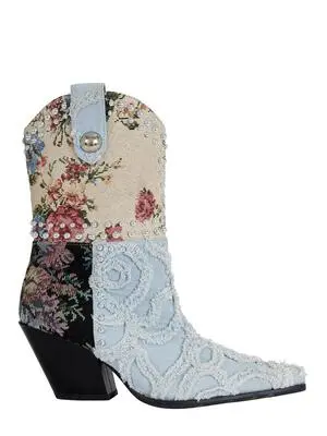 AZALEA WANG Akari Block Bootie - Denim Multi
