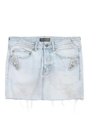 Balenciaga City Mini Skirt - Light  Blue