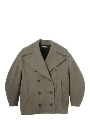Jacquemus The Ovalo Peacoat - Khaki