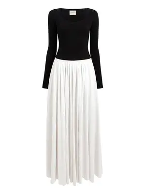 Khaite Carlotta Maxi Dress - Black & White