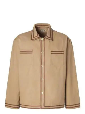 BODE Cotton Twill Overshirt - Brown