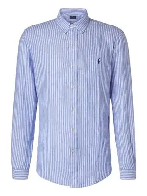 Polo Ralph Lauren Striped Linen Shirt - Blue