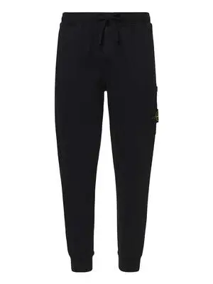 Stone Island Compass Cotton Fleece Sweatpants - Black