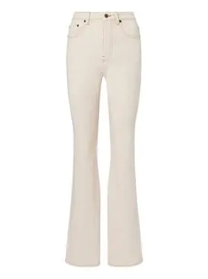 Burberry Embroidered Flared Jeans - White