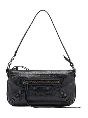 Balenciaga Le City Leather Shoulder Bag - Black