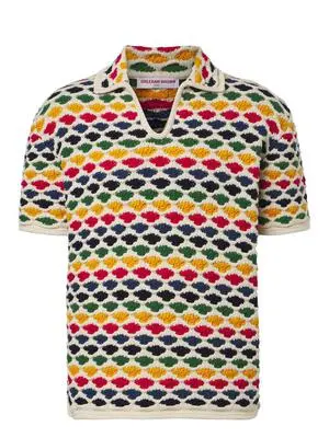 Orlebar Brown Batten Crochet Cotton Bowling Shirt - Multicoloured