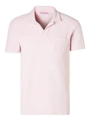 Orlebar Brown Cotton Terry Polo Shirt - Pink
