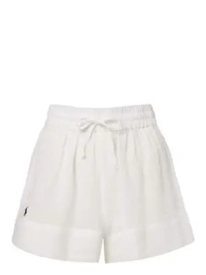 Polo Ralph Lauren Cotton And Linen Bermuda Shorts - White