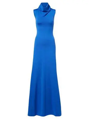 TOM FORD Knitted Wool Maxi Dress - Blue