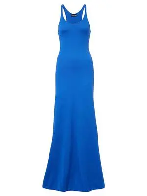 TOM FORD Knitted Wool Maxi Dress - Blue