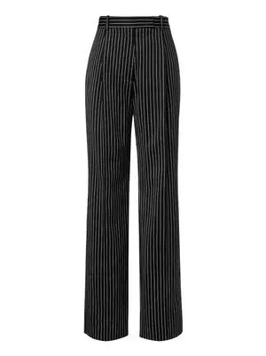 TOM FORD Striped Straight Pants - Black