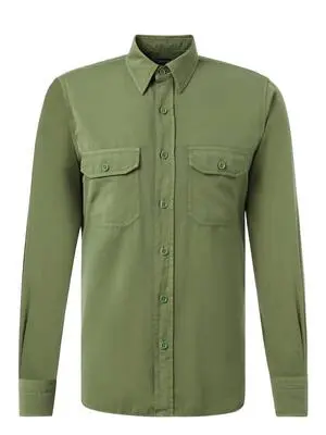 TOM FORD Cotton And Silk Shirt - Green