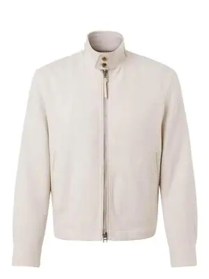 TOM FORD Wool, Cashmere, And Silk Harrington Jacket - White