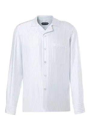 TOM FORD Striped Silk Shirt - White