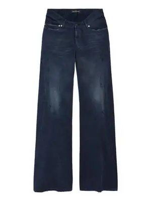 Balenciaga Curved Waist Denim Pants - Blue