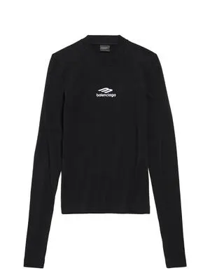 Balenciaga 3b Sports Icon Fitted Long-sleeve Top - Black