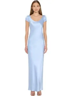 Amanda Uprichard Senna Maxi Gown - Baby Blue
