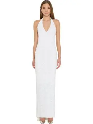 Amanda Uprichard Esther Sequin Gown - White