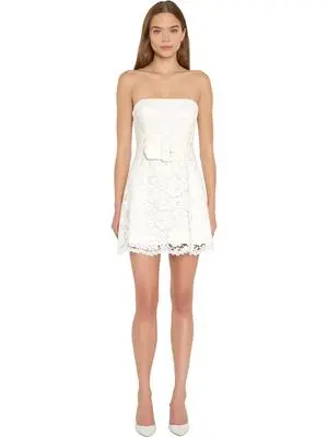 Amanda Uprichard Fae Lace Mini Dress - Ivory