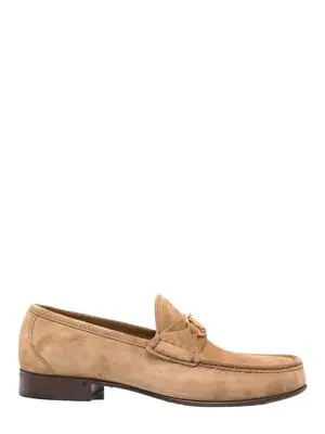 Valentino Garavani Vlogo Signature Leather Loafers - Brown
