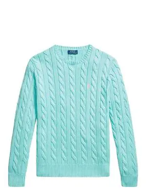 Polo Ralph Lauren Cable Cotton Crewneck Sweater - New Aqua
