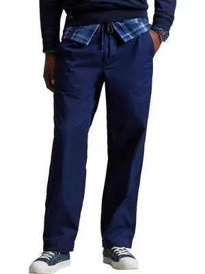 Polo Ralph Lauren Prepster Pleated Cotton Twill Drawstring Pants - Spring Navy