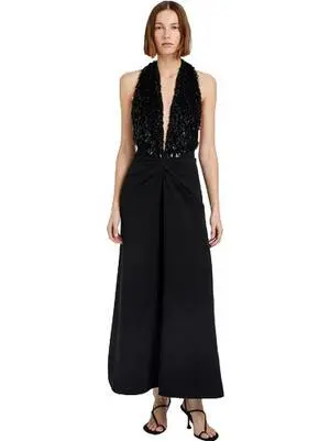 Proenza Schouler Moira Embroidered Dress - Black