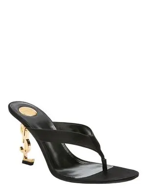 Saint Laurent Opyum Thong Sandal - Black