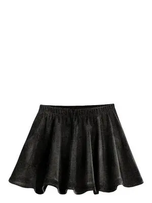 CITY THREADS Novelty Circle Skirt Black Sparkly Shimmer