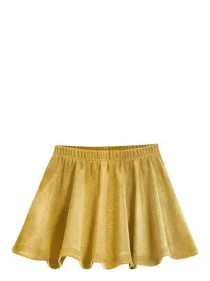 CITY THREADS Novelty Circle Skirt Gold Sparkly Shimmer