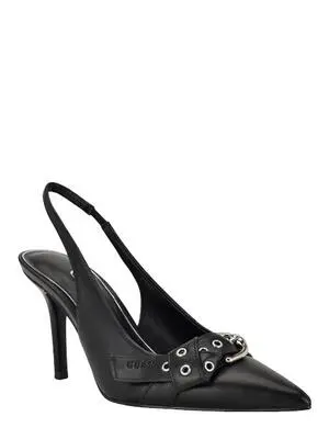 Guess Pointed Toe Slingback Pumps - Black