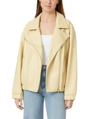Habitual Oversize Faux Leather Moto Jacket - Boulder