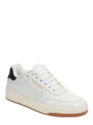 Saint Laurent Sl/61 Leather Sneakers - Blanc Optique/nero