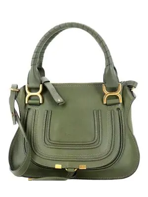 Chloé Marcie Leather Small Satchel - Green