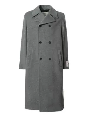 MSGM Double-breasted Coat - Grey