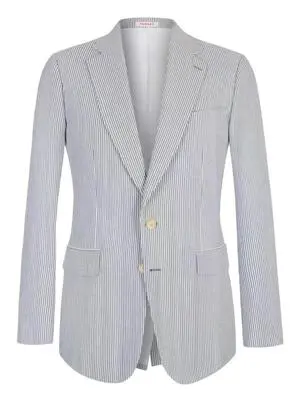 FURSAC Striped Single-breasted Blazer - White