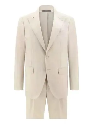 Boggi Milano Peak-lapels Wool Suit - Neutrals