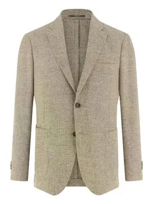 Boggi Milano Micro-textured Single-breasted Blazer - Neutrals
