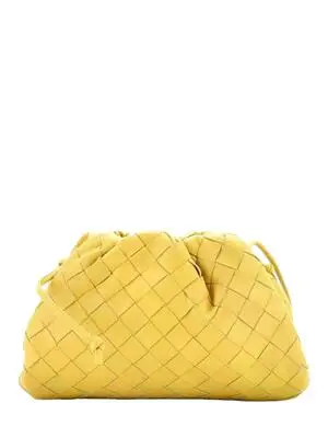 Bottega Veneta The Pouch Intrecciato Nappa Mini Crossbody Bag - Yellow