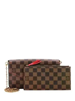 LOUIS VUITTON Felicie Pochette Damier Ebene - Brown