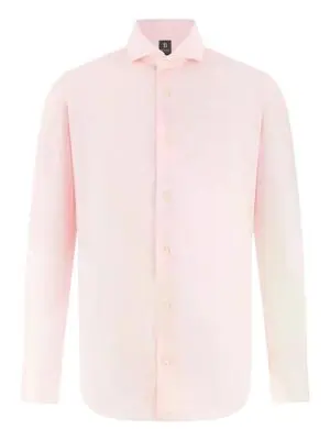 Boggi Milano Naples-collar Slim-fit Shirt - Pink